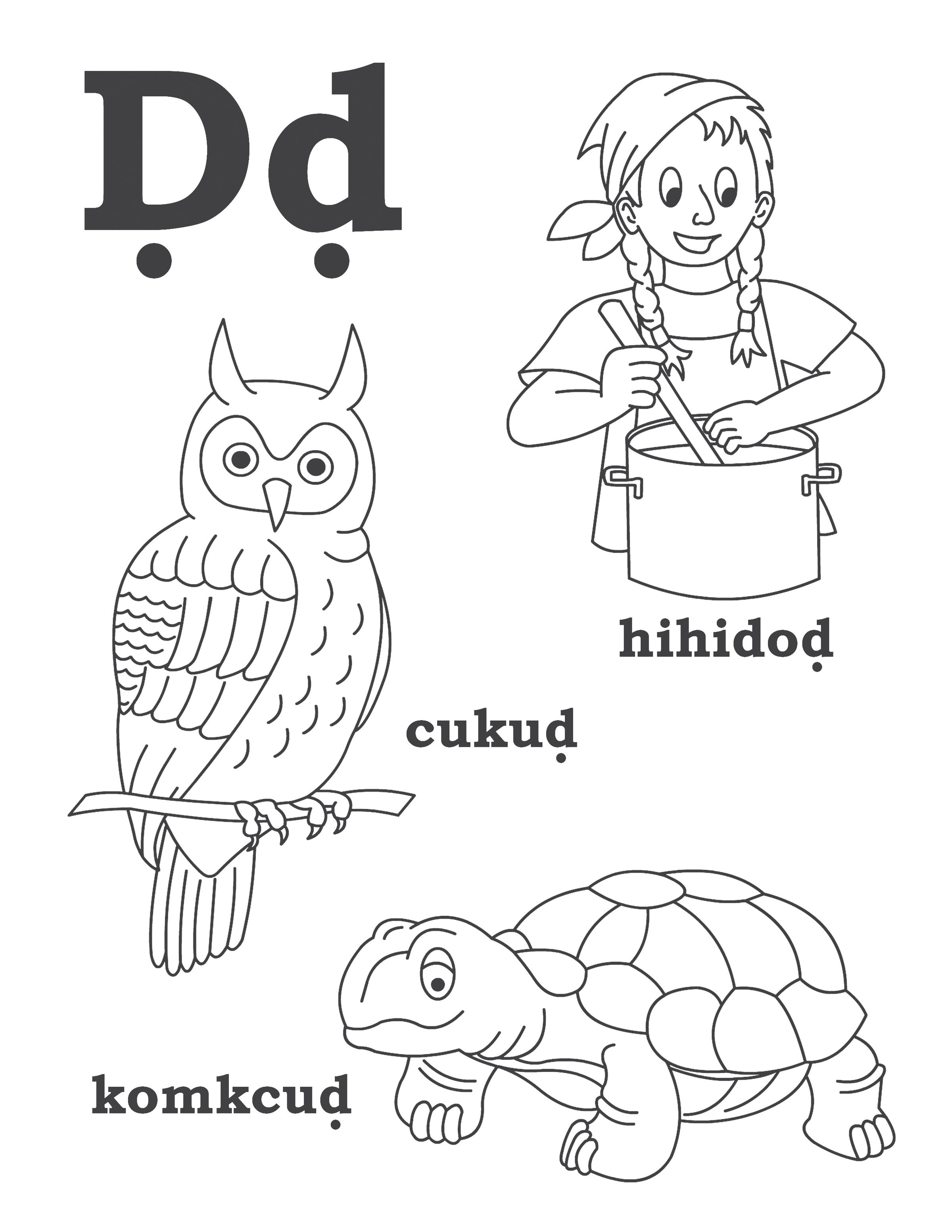 word coloring pages owl